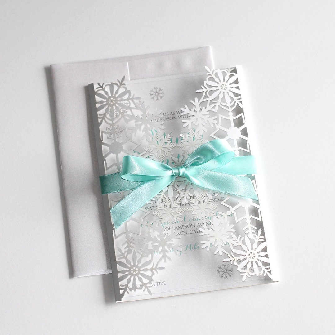 Winter Wonderland Invitation Snowflake Christmas Party Invitation ...