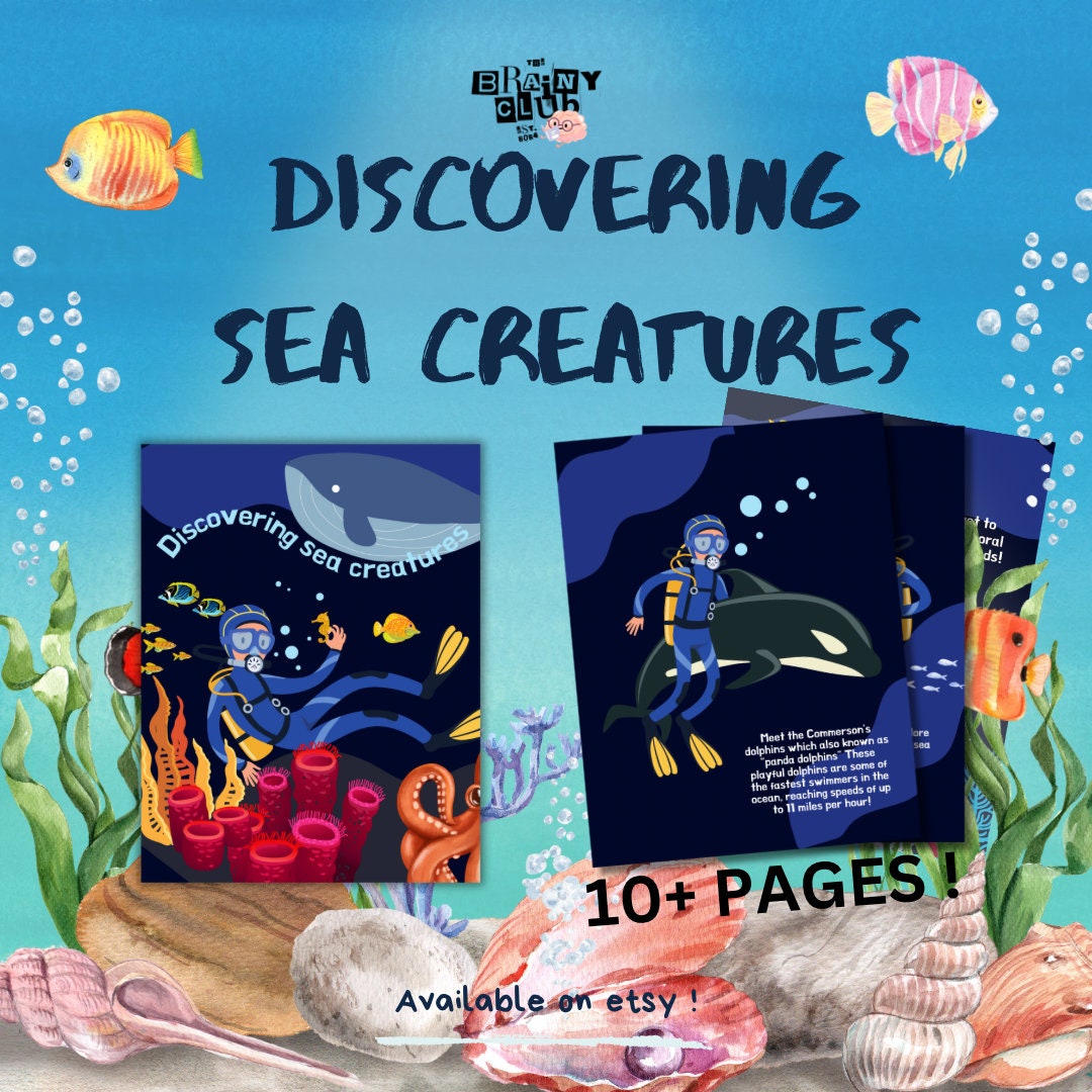 Discovering Sea Creatures Illustrated Children's Book Fun Ocean ...