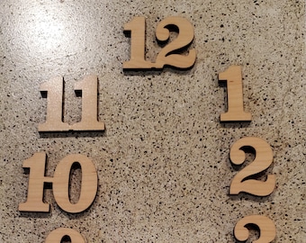 Wood Clock Numbers | Etsy