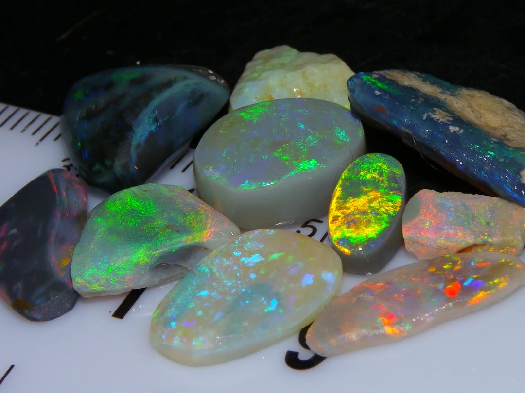 Quality Rubbed/preform/rough Opals 25.1cts Lightning Ridge/mintabie ...