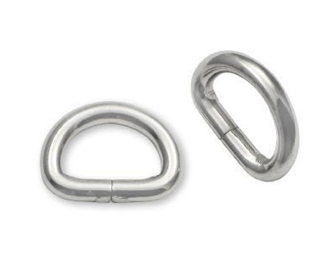 1/2 Metal D Rings Dee Rings Non Welded Nickel Free Shipping D-RING DRG ...