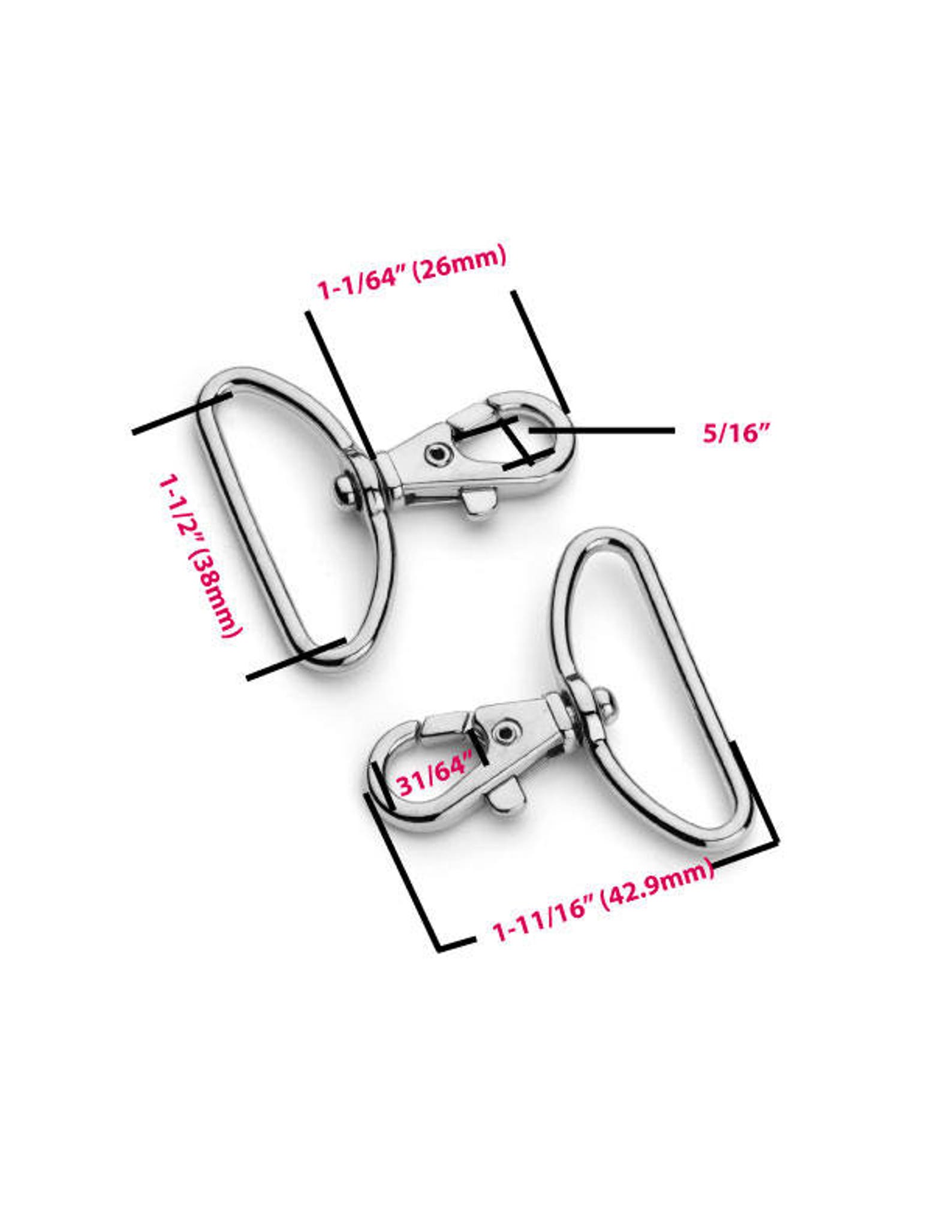 1 1/2" Metal Trigger Snap Hook - Antique Brass - Free Shipping (METAL ...