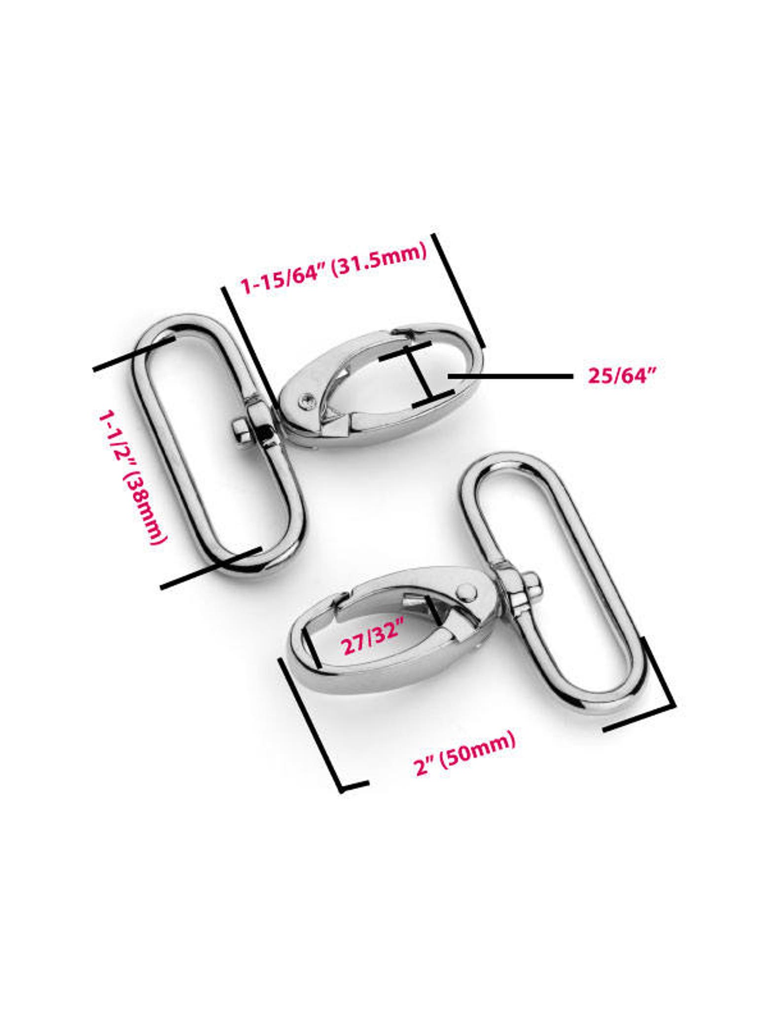 1 1/2 Wide Push Gate Snap Hook Black Nickel METAL - Etsy