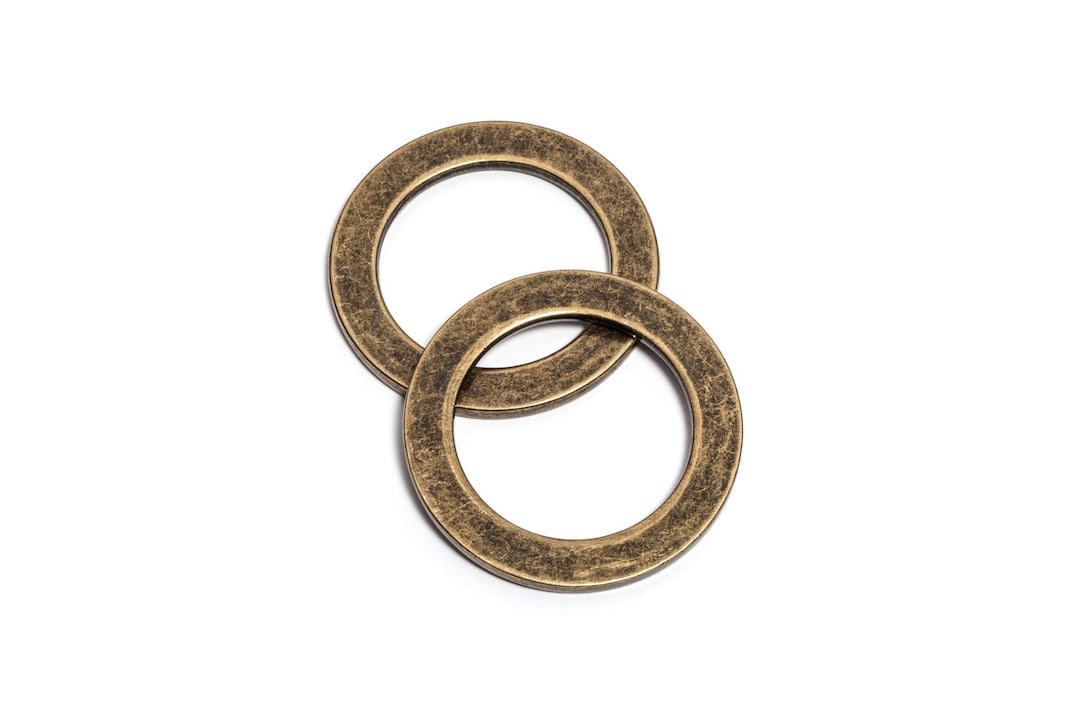 1 1/4 32mm Flat Zinc O-ring Antique Brass FOR-114 Free Shipping - Etsy