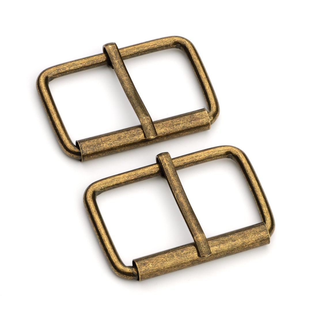 1 1/2" Roller Pin Belt Buckles - Antique Brass - (ROLLER BUCKLE RBK-122 ...