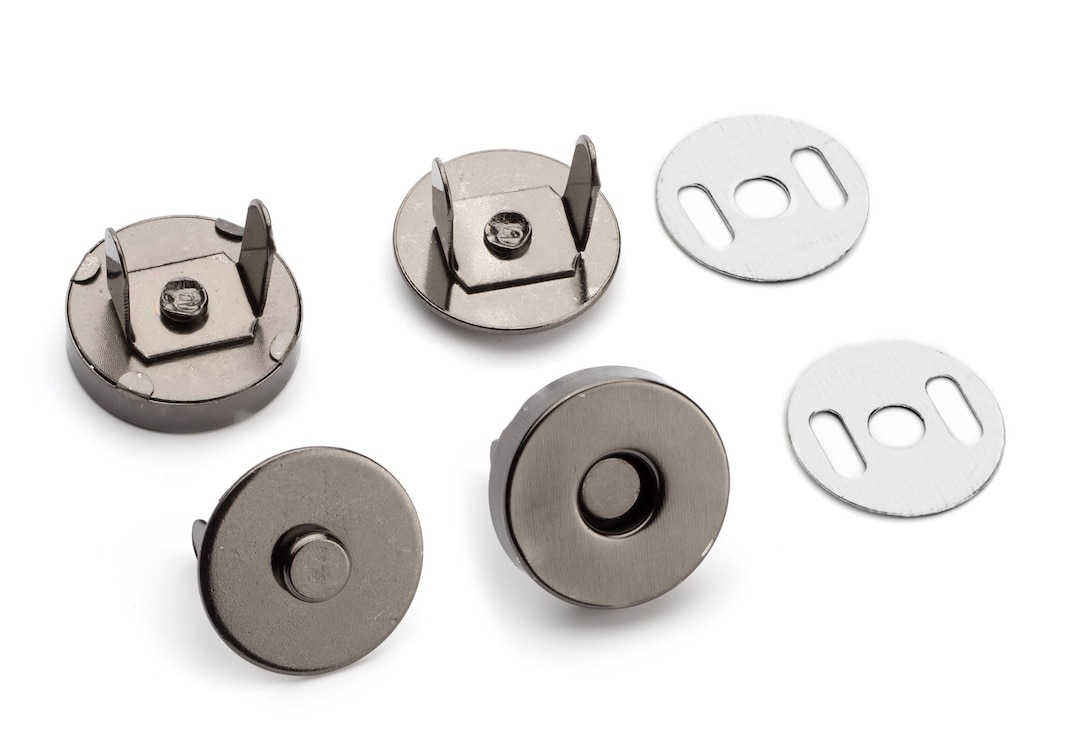 18mm Magnetic Purse Snaps - Closures - Black Nickel - (MAGNET SNAP MAG ...