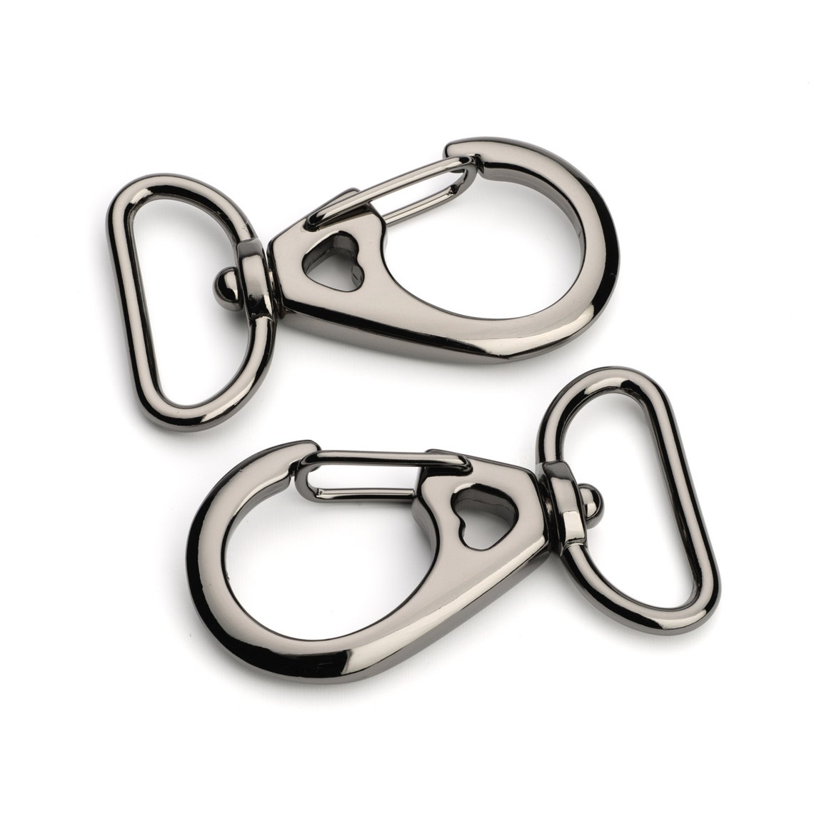 1 Heart Embossed Large Spring Gate Hook Black Nickel | Etsy