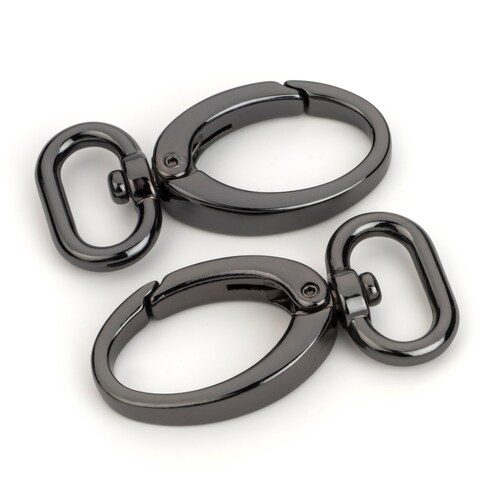 3/4 Metal Egg Shaped Push Gate Swivel Snap Hook Nickel - Etsy