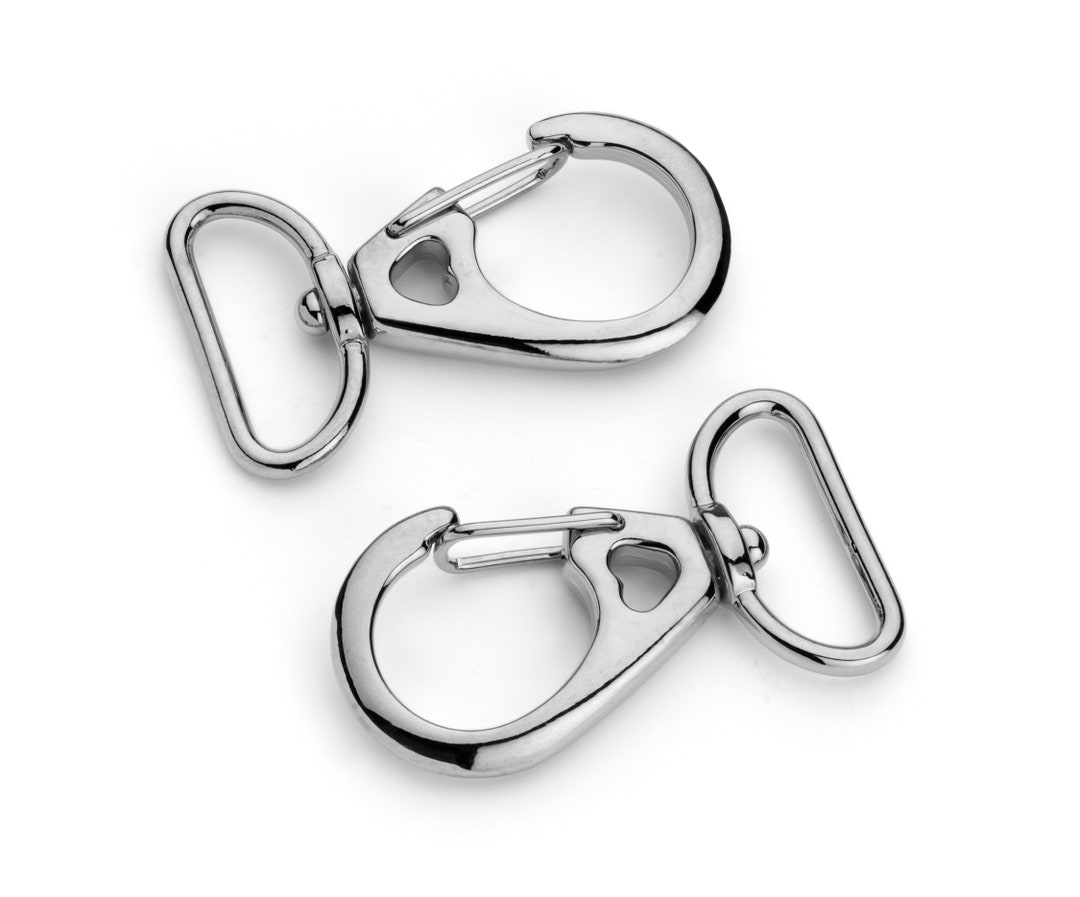 1" Heart Embossed Large Spring Gate Hook - Nickel - (METAL HOOK MHK-114 ...