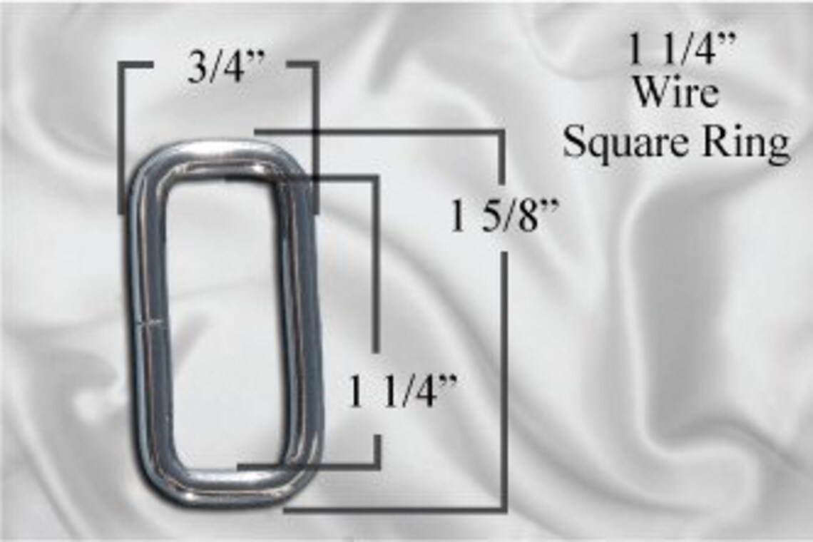 1 1/4 Metal Square Ring Nickel SQUARE RING SRG-116 | Etsy