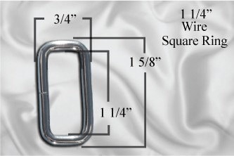 1 1/4 Metal Square Ring Nickel SQUARE RING SRG-116 | Etsy