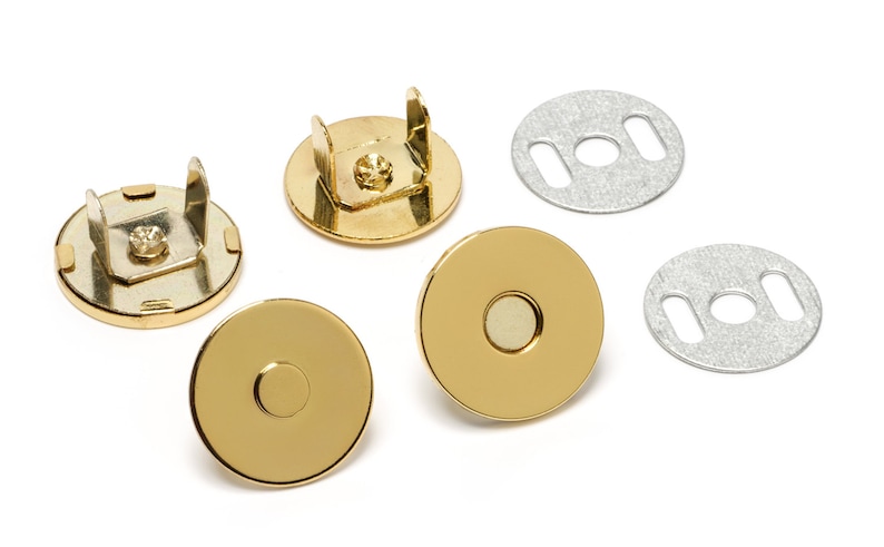 18mm Thin Magnetic Purse Snaps Closures Gold MAGNET - Etsy