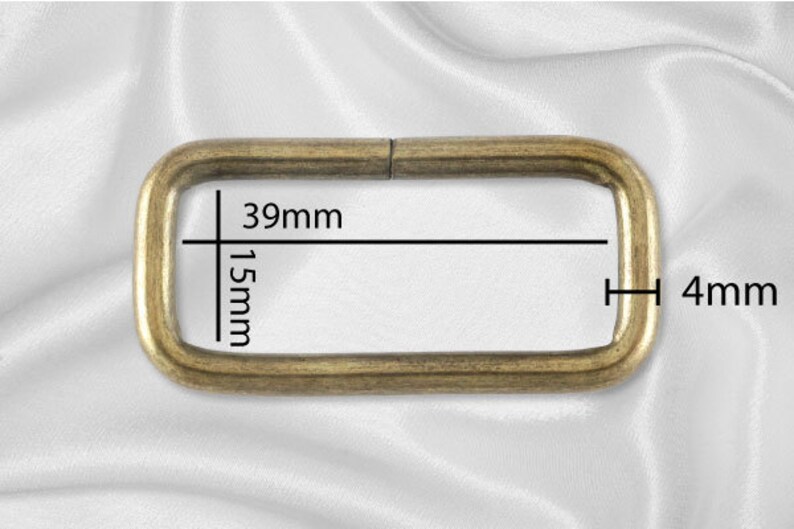 1 1/2 Metal Square Ring Antique Brass SQUARE RING | Etsy