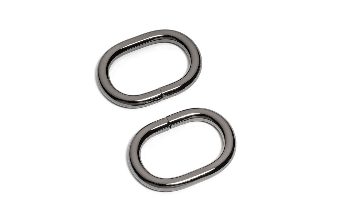 1 25mm Metal Oval Rings Non Welded Black Nickel - Etsy