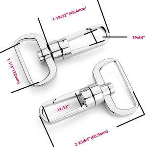 1 1/4" (32mm) Metal Push Gate Swivel Snap "bullet" Hook - Gold - (METAL ...