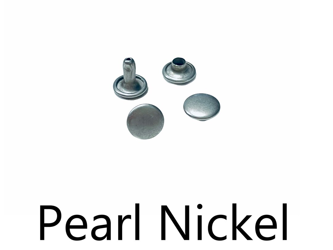 100 Sets - 10mm Head X 8mm Post Rivet - Round Cap - Double Headed ...