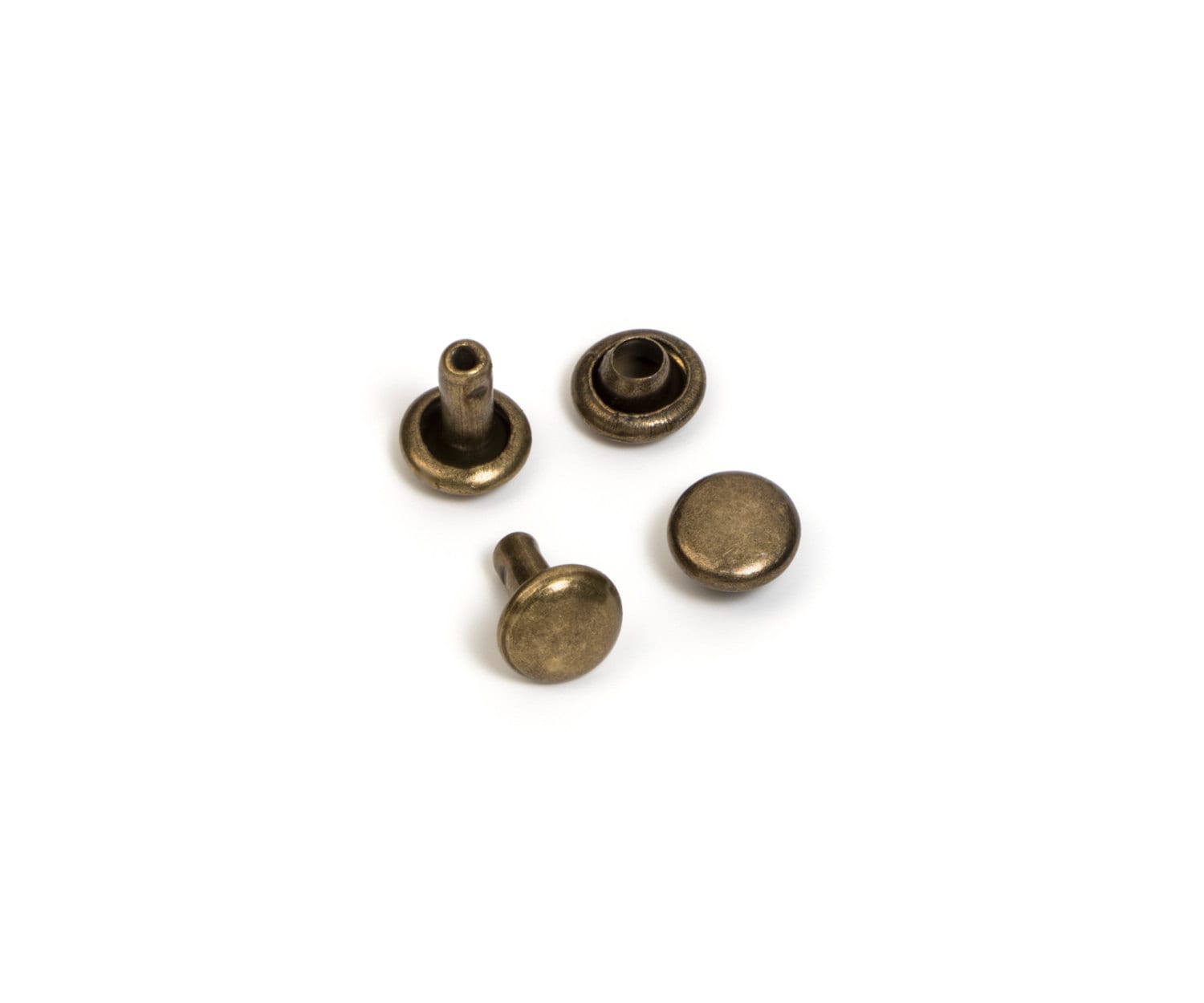 100 Sets - 5mm Head X 5mm Post Rivet - Round Cap - Double Headed ...