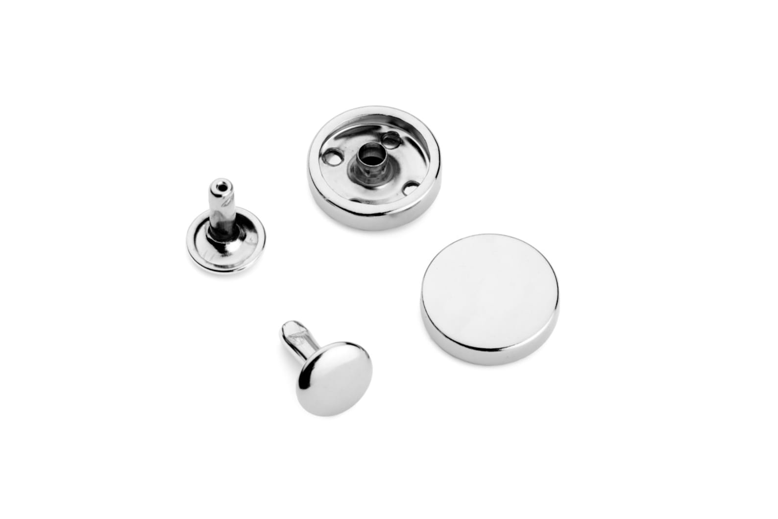 100 Sets - 15mm Head X 10mm Post Rivet - Flat Cap - Double Headed ...