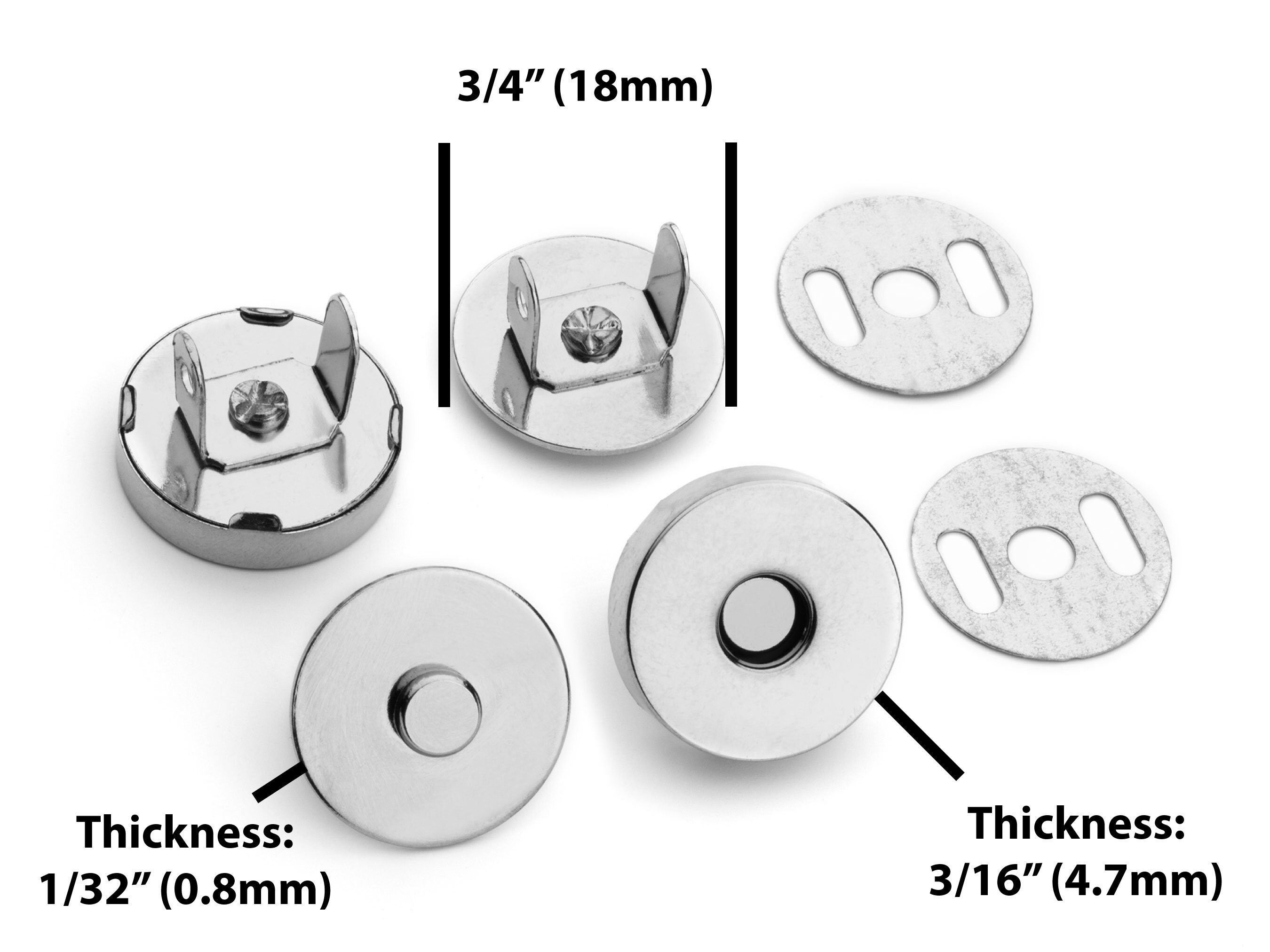 18mm Magnetic Purse Snaps - Closures - Gold - (MAGNET SNAP MAG-118) - Etsy