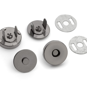 14mm Magnetic Purse Snaps - Closures - Black Nickel - (MAGNET SNAP MAG ...