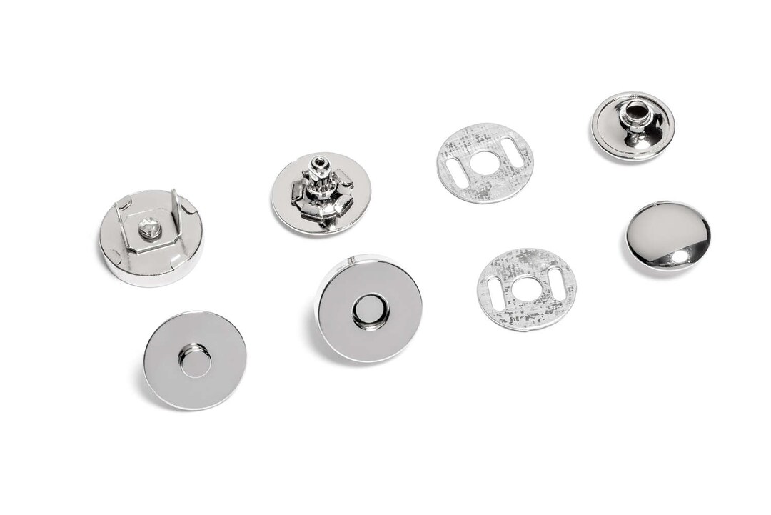 18mm Half-rivet Magnetic Purse Snaps - Nickel - (MAGNET SNAP MAG-222 ...
