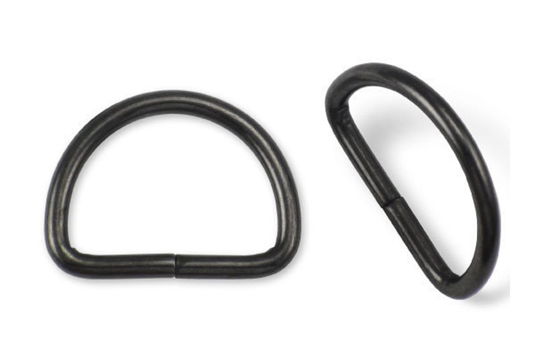 1" Metal D Rings Dee Rings Non Welded Black Nickel - Free Shipping (D ...