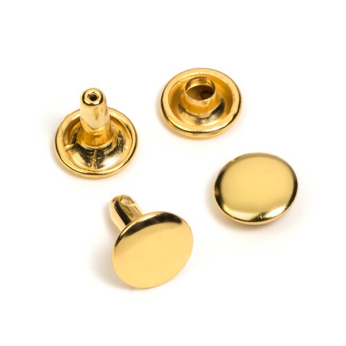 100 Sets 9mm Head X 9mm Post Rivet Round Cap Double - Etsy