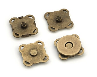 18mm Magnetic Purse Snaps Closures Antique Brass MAGNET | Etsy