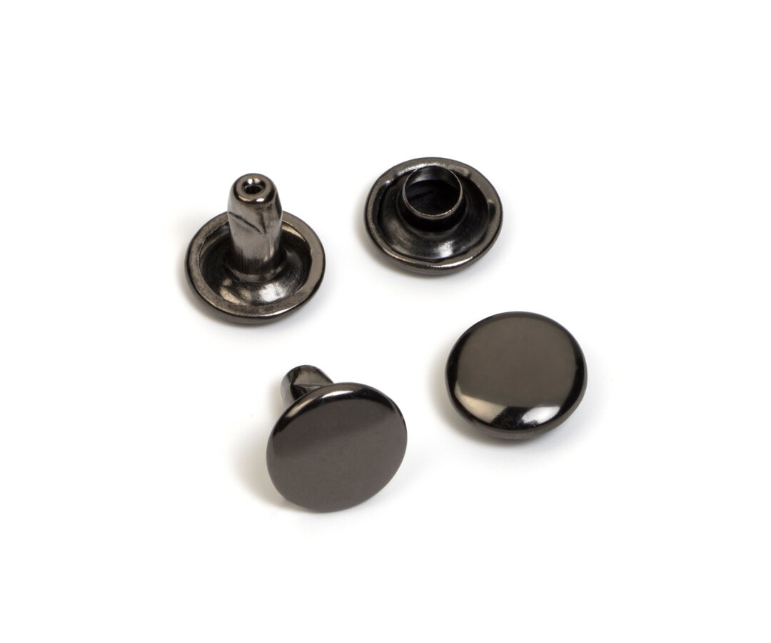 100 Sets - 8mm Head X 7mm Post Rivet - Round Cap - Double Headed ...