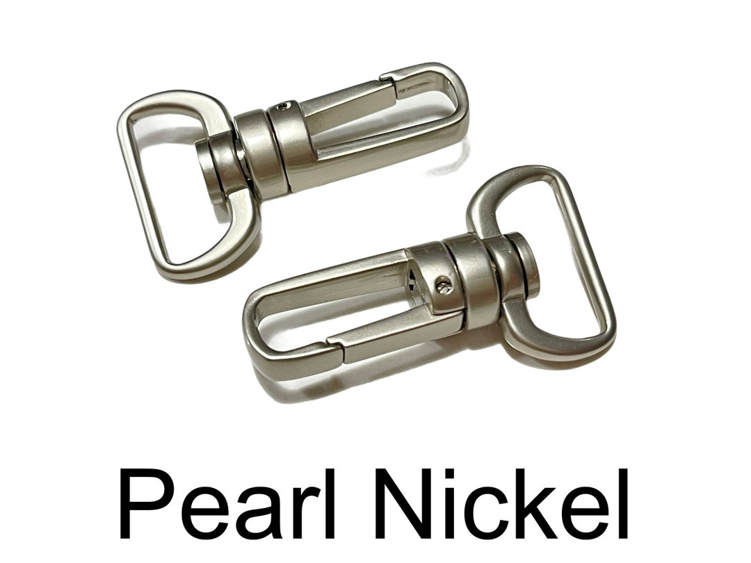 3/4" Metal Push Gate Swivel Snap "bullet" Hook - "pearl" Nickel - Matte ...