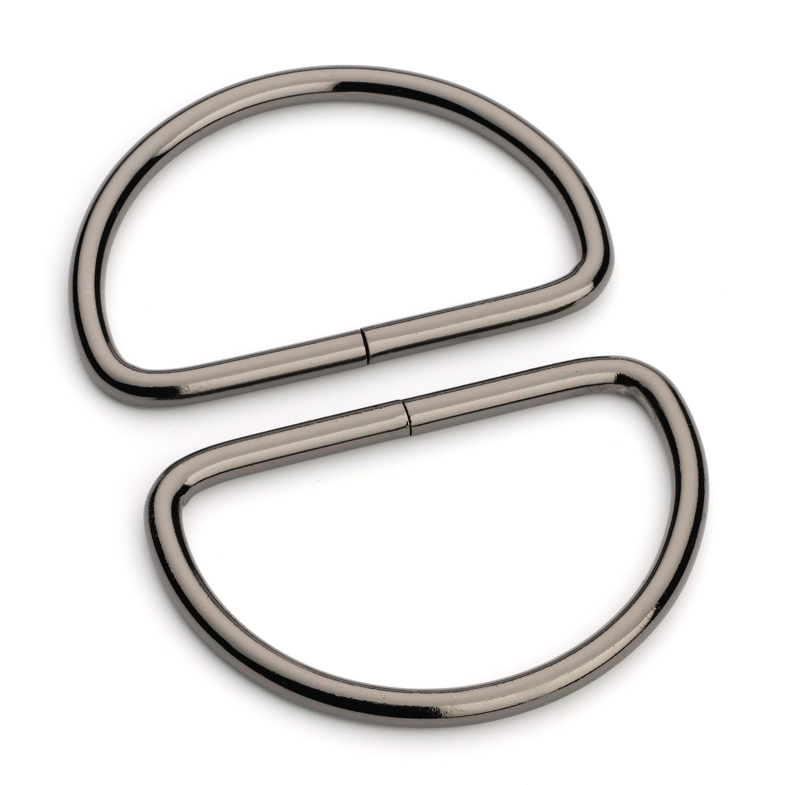 2" Metal D Rings Dee Rings Non Welded Black Nickel - Free Shipping (D ...
