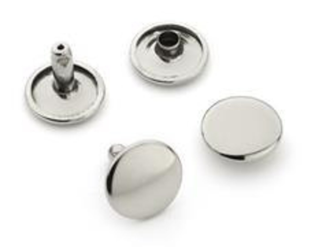 100 Sets - 12mm Head X 10mm Post Rivet - Round Cap - Double Headed ...