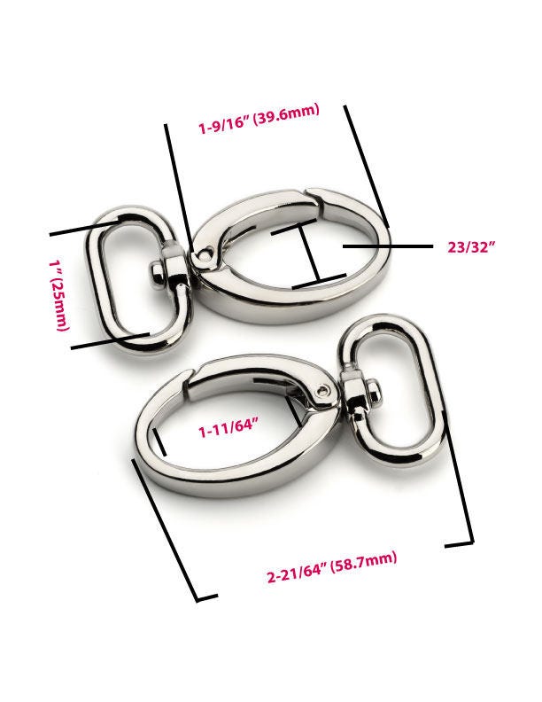 1 Metal Egg Shaped Push Gate Swivel Snap Hook Nickel - Etsy