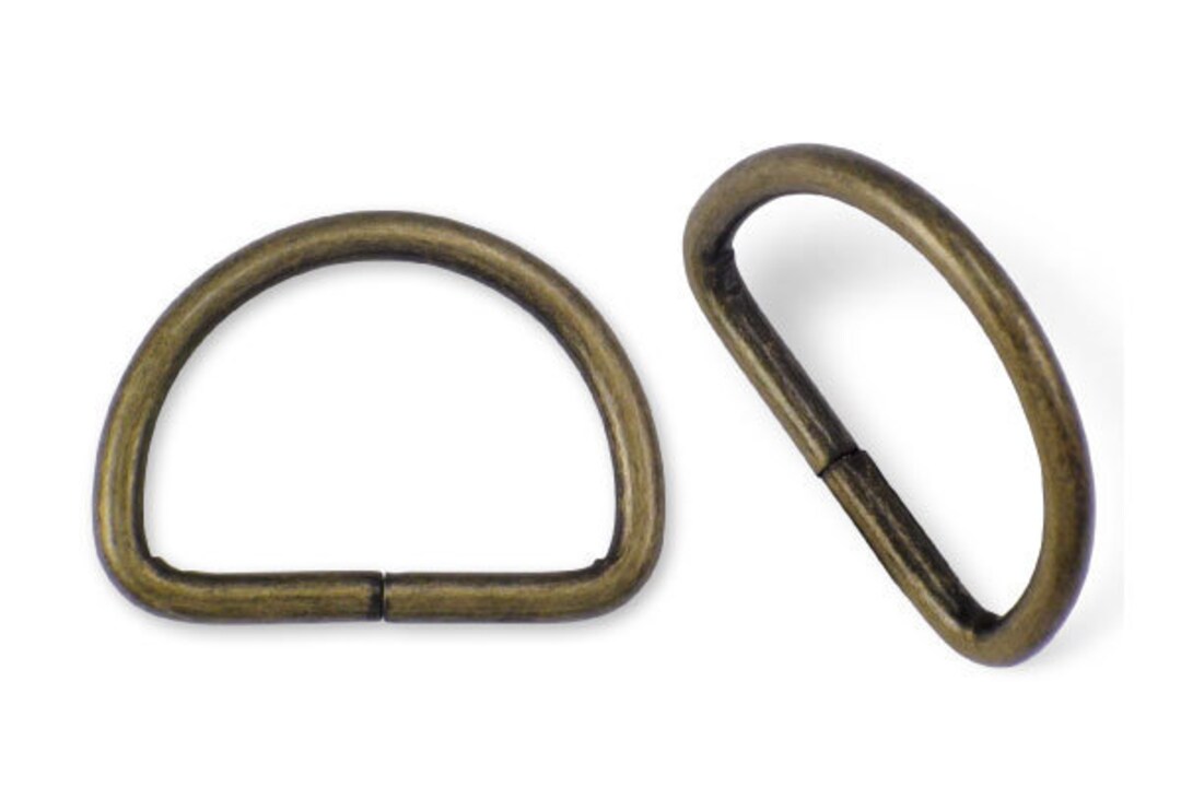 1" Metal D Rings Dee Rings Non Welded - Antique Brass - Free Shipping ...