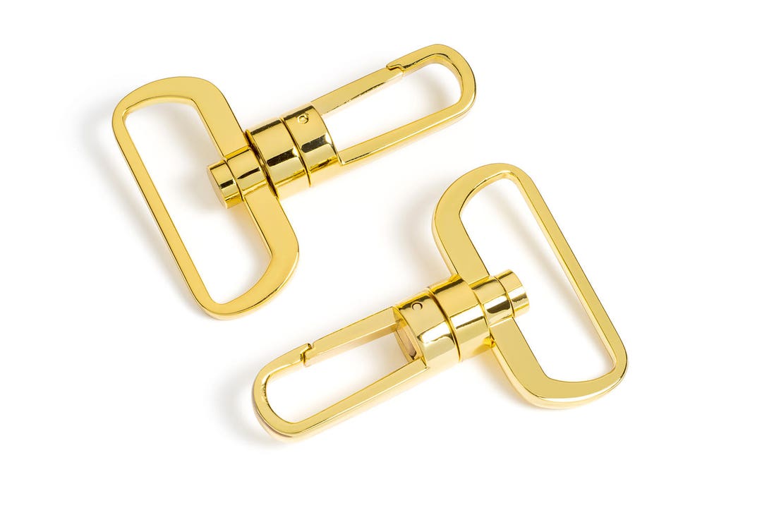 1 1/2" (38mm) Metal Push Gate Swivel Snap "bullet" Hook - Gold - (METAL ...