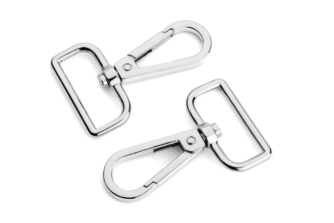 1 1/4" (32mm) Metal Teardrop Push Gate Swivel Snap Hook - Nickel ...