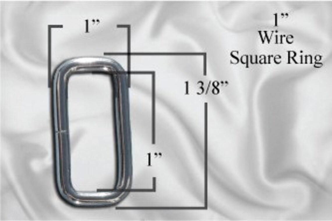 1" Metal Square Ring - "pearl" Nickel - Matte Finish - (square Ring SRG ...