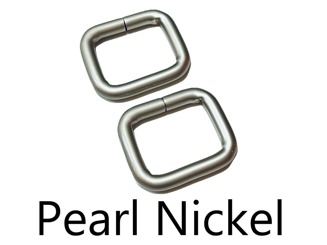 3/4" Metal Square Ring - "pearl" Nickel - Matte Finish - (square Ring ...
