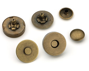 18mm Double Rivet Magnetic Purse Snaps Nickel MAGNET SNAP | Etsy