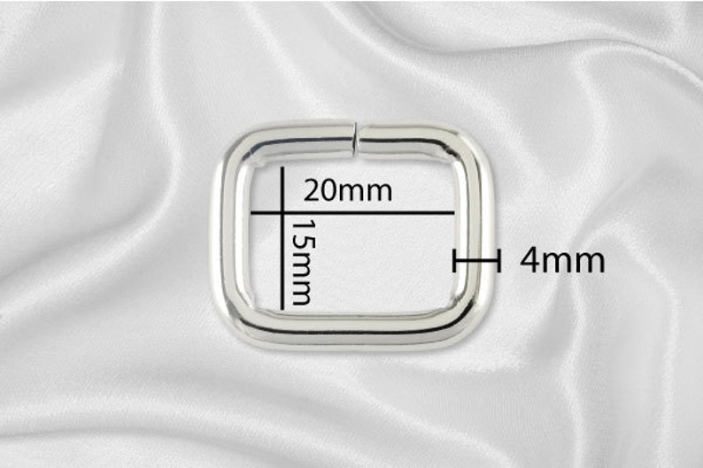 3/4" Metal Square Ring - "pearl" Nickel - Matte Finish - (square Ring ...