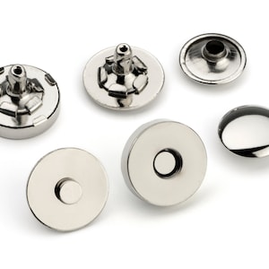 14mm Double Rivet Magnetic Purse Snaps Nickel MAGNET SNAP MAG-206 - Etsy