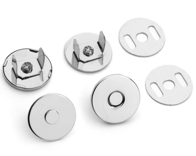 18mm Thin Magnetic Purse Snaps Closures Nickel MAGNET - Etsy