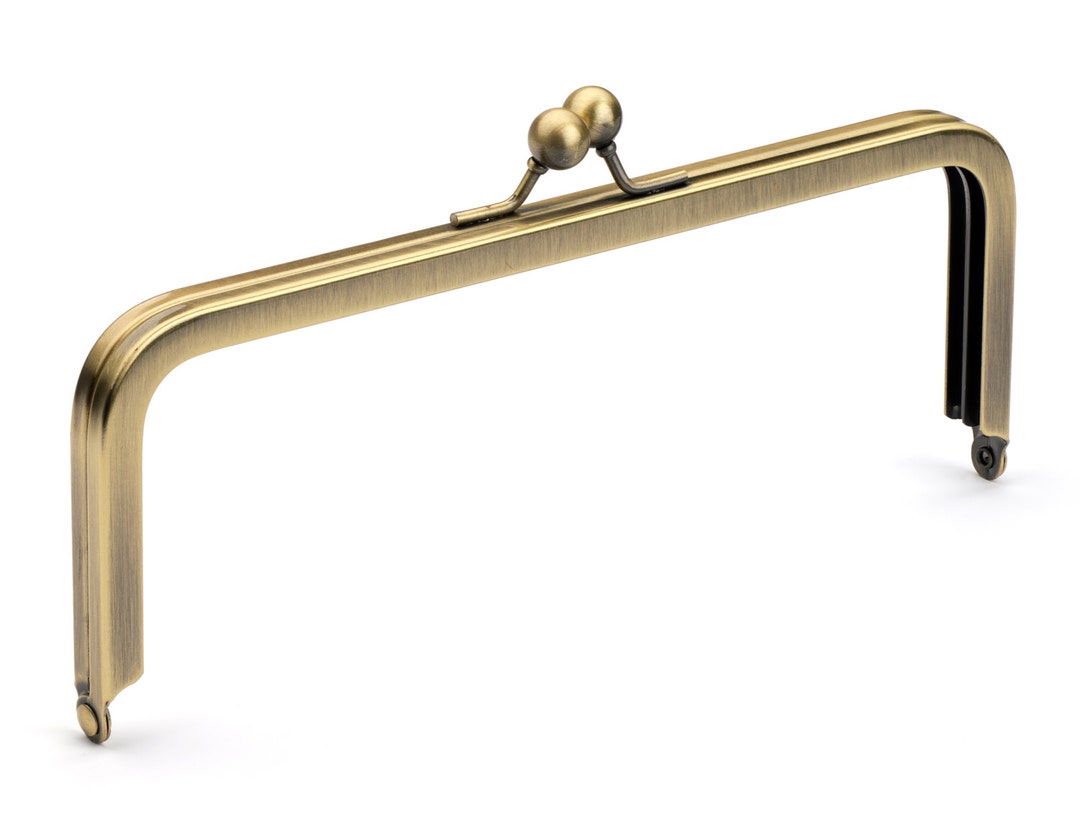 8" X 3" Antique Brass Purse Frame With Standard Ball Clasp - Free ...