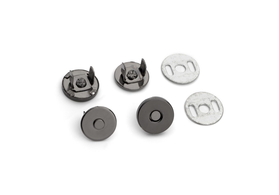 10mm Magnetic Purse Snaps - Closures - Black Nickel - (MAGNET SNAP MAG ...