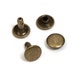 100 Sets 9mm Head X 9mm Post Rivet Round Cap Double Headed Antique ...