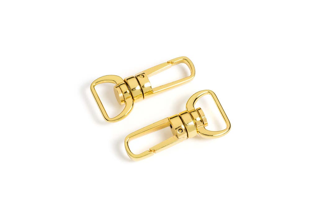 5/8" Metal Push Gate Swivel Snap "bullet" Hook - Gold - (METAL HOOK MHK ...