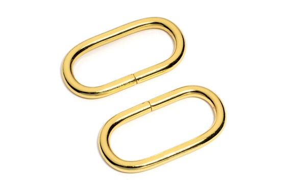 1 1/2 38mm Metal Oval Rings Non Welded Gold OVAL | Etsy