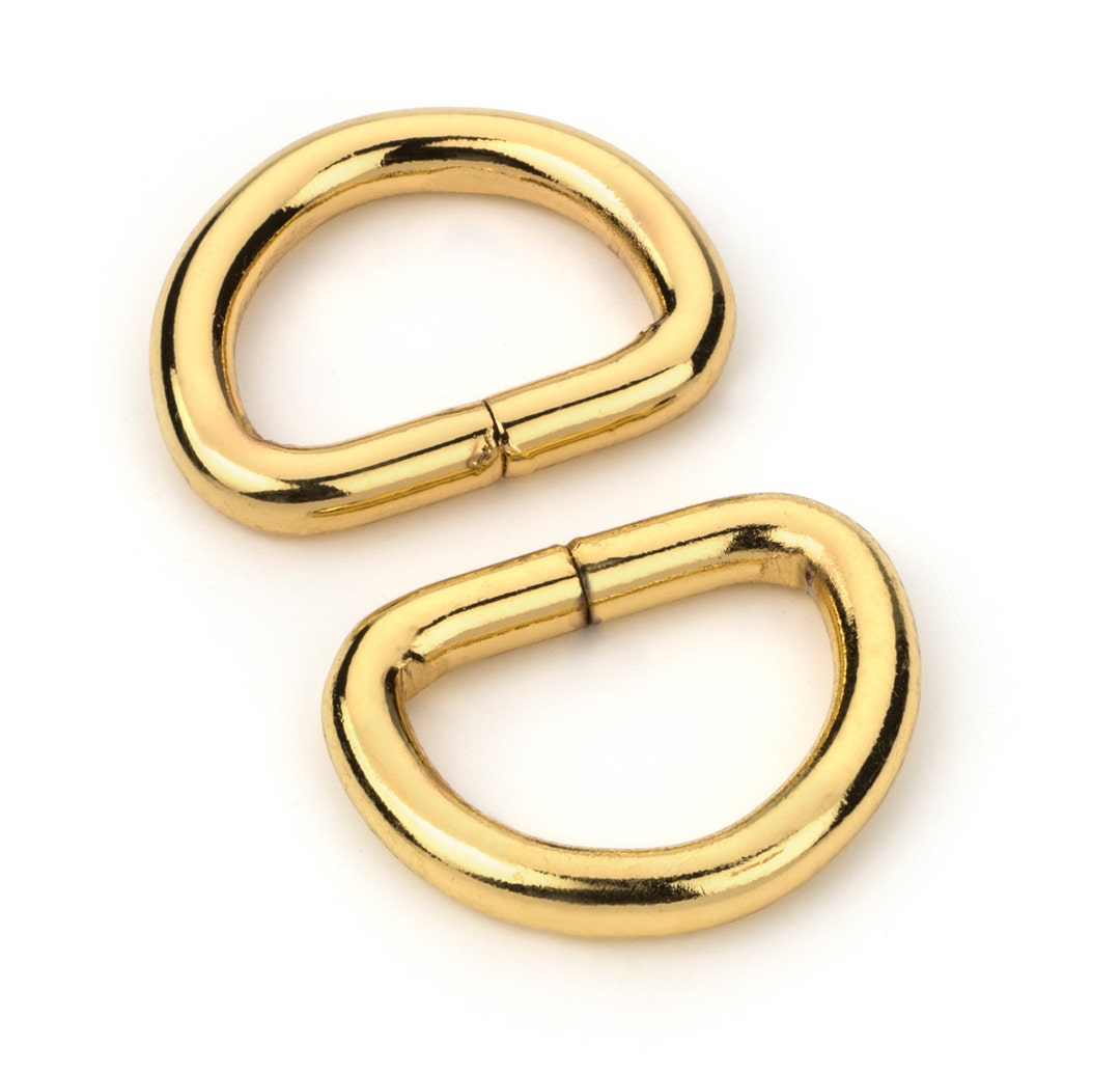 5/8" Metal D Rings Dee Rings Non Welded Gold - Free Shipping (D-RING ...