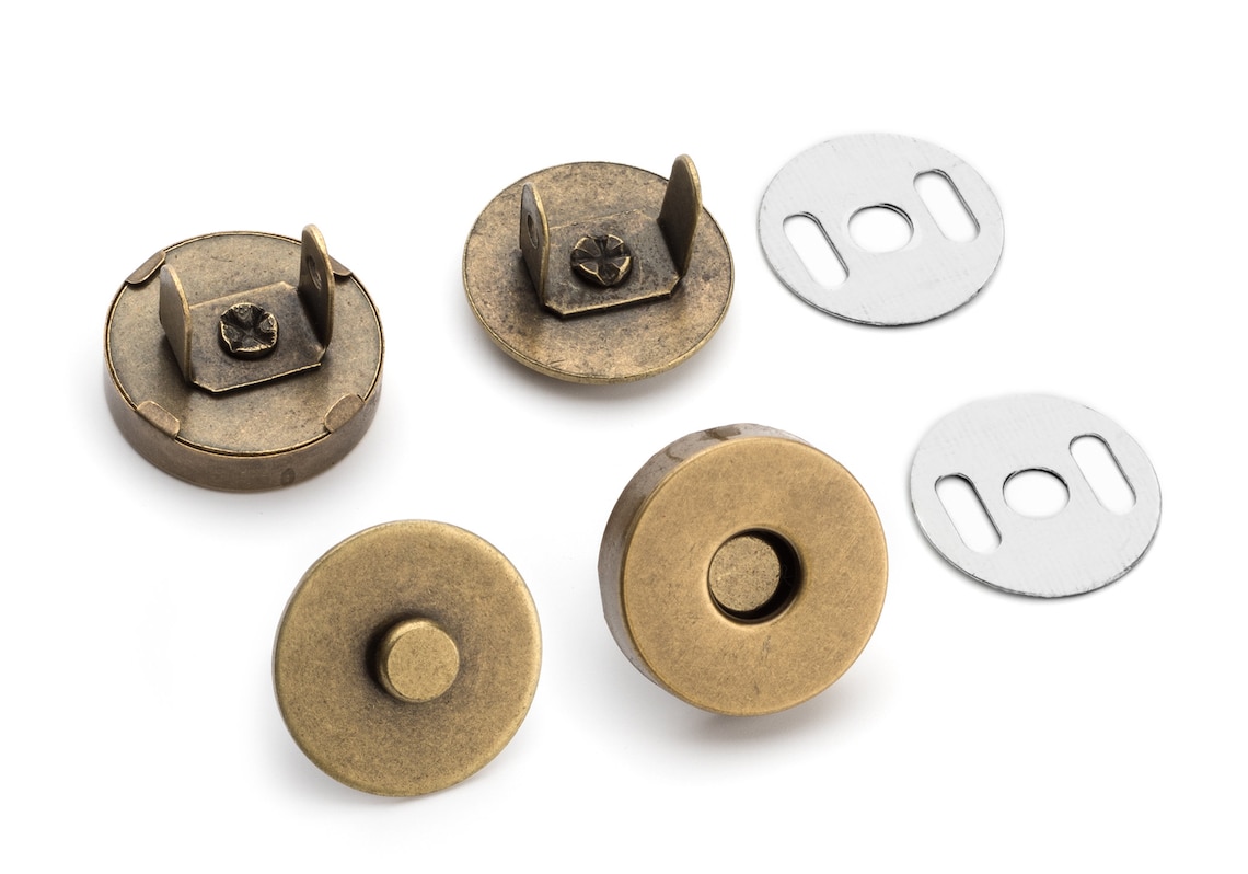 18mm Magnetic Purse Snaps - Closures - Antique Brass - (MAGNET SNAP MAG ...