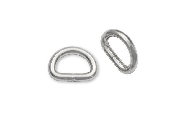 1/2" Metal D Rings Dee Rings Non Welded Nickel - Free Shipping (D-RING ...